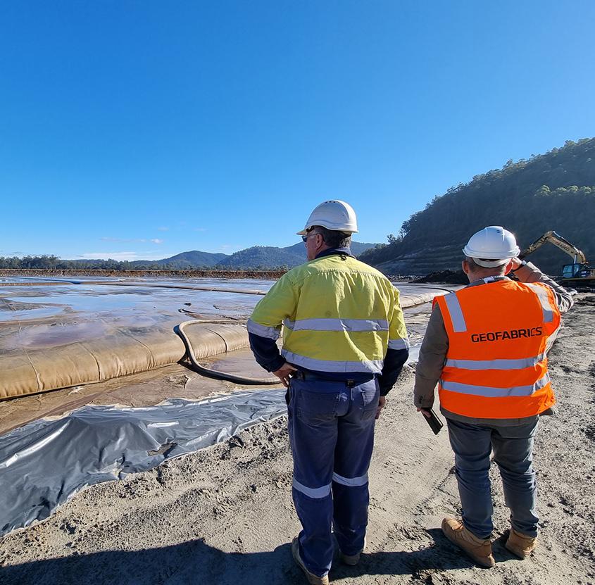 Geotube | GEOTUBE DEWATERING CONTAINERS MANAGE TAILINGS AT MMG MINE ...